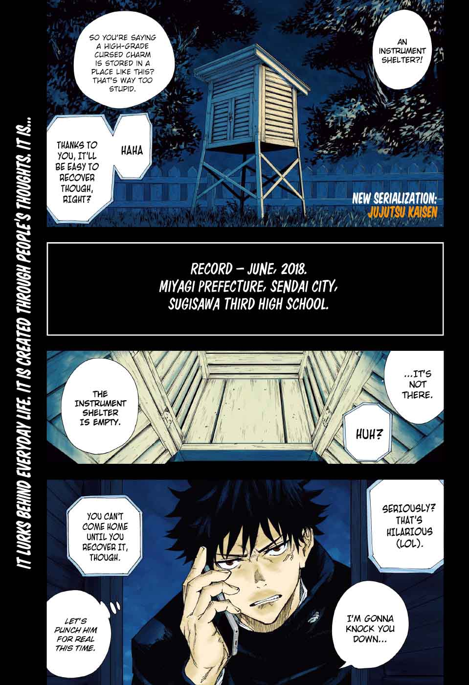 Read Jujutsu Kaisen, Chapter 1: The Beginning of JJK Manga